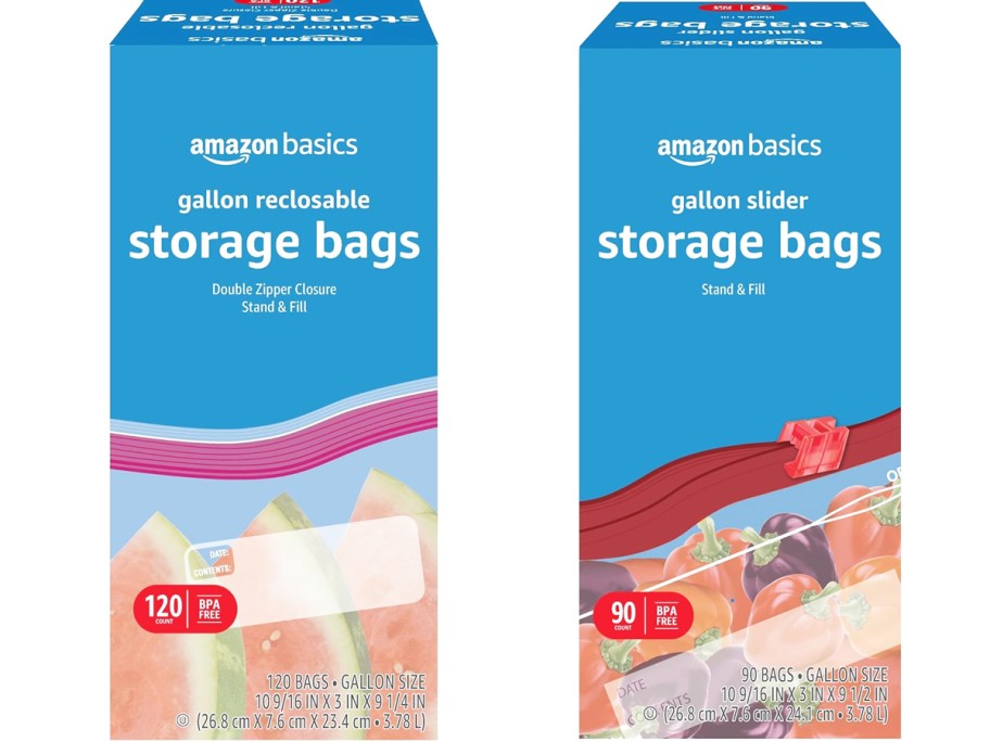 Amazon Basics Gallon Storage Bags 120-Count Box Just $8.90 Shipped ...