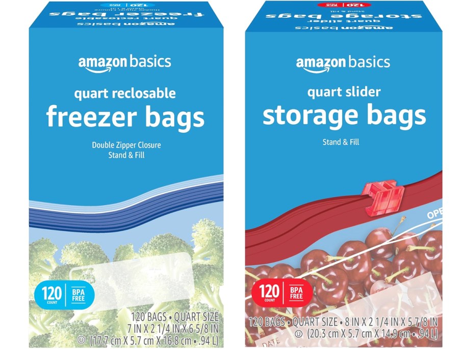 Amazon Basics Gallon Storage Bags 120-Count Box Just $8.90 Shipped ...