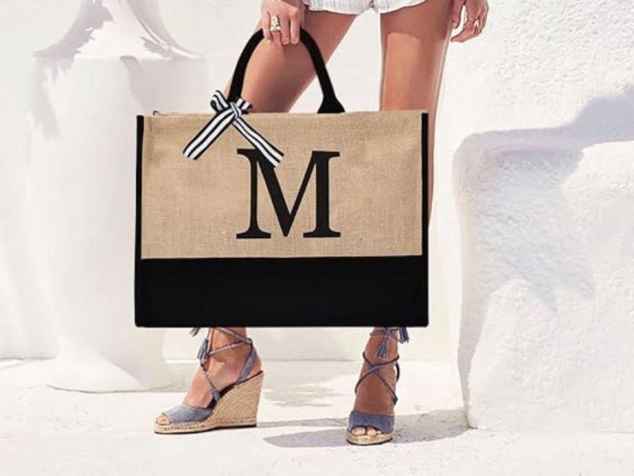 Initial Canvas Tote Bag Set UNDER $11 on Amazon | Perfect Teacher or ...