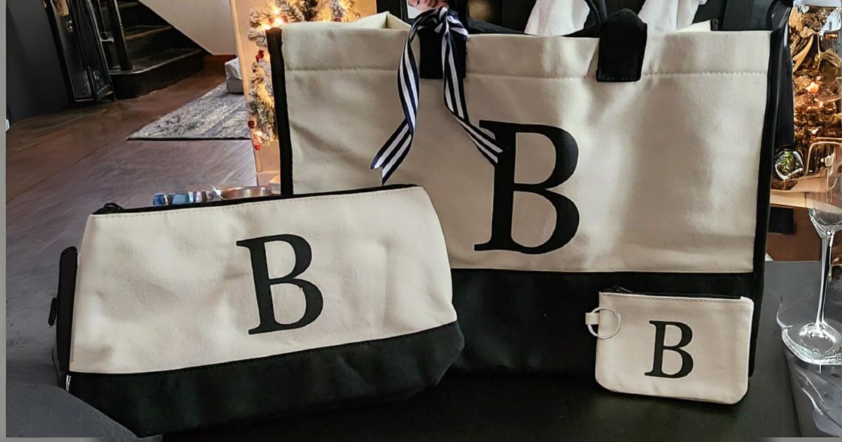 Initial Canvas Tote Bag Set UNDER $11 on Amazon | Perfect Teacher or ...