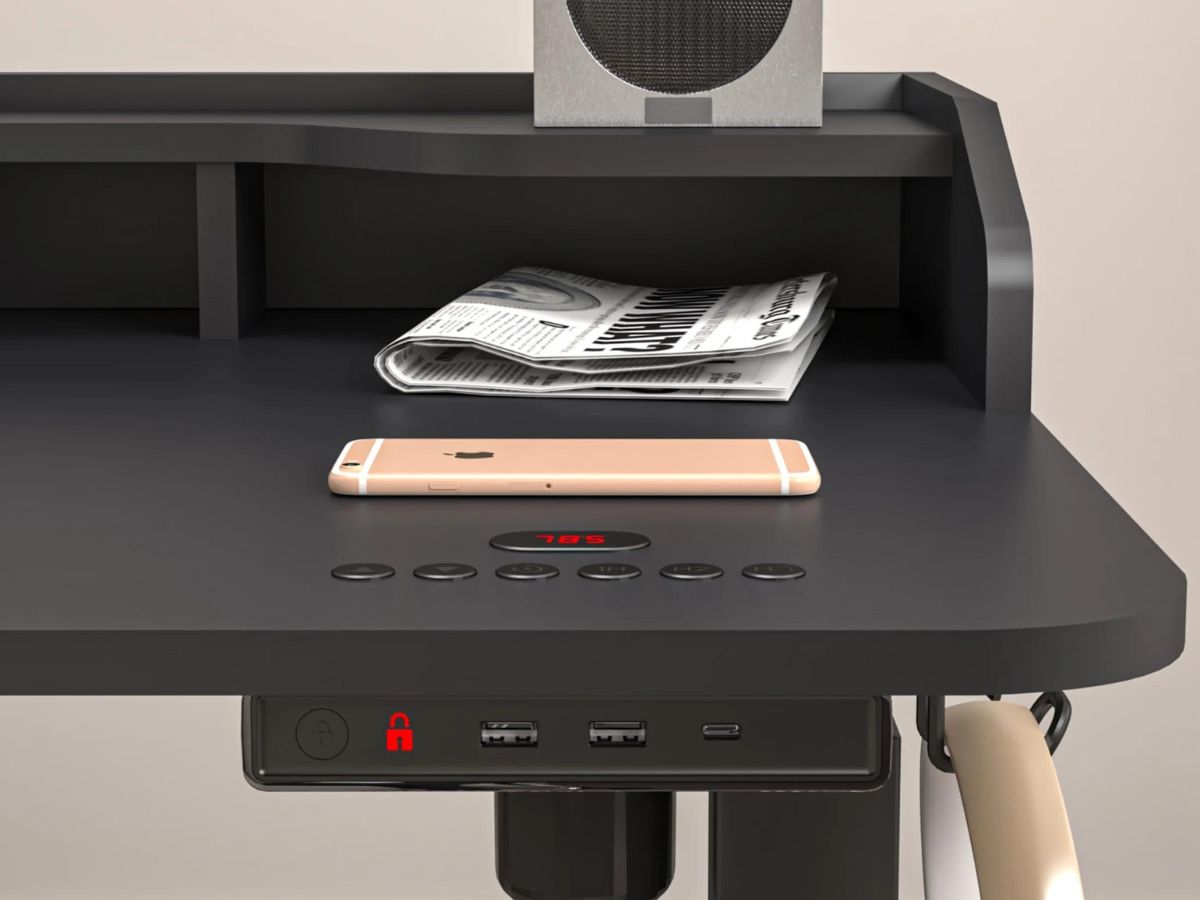 Mainstays Standing Desk w/ Charging Station Only $81.51 Shipped on ...