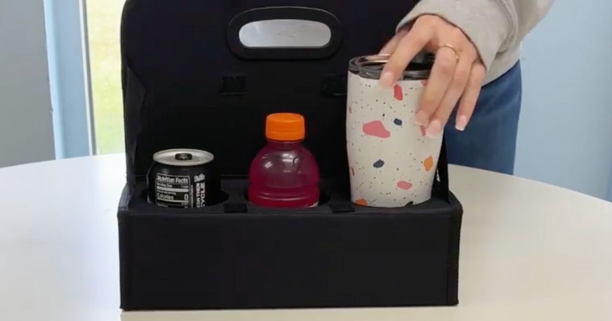 Portable 6-Cup Drink Carrier w/ Handle Just $8.99 Shipped | Folds Flat ...