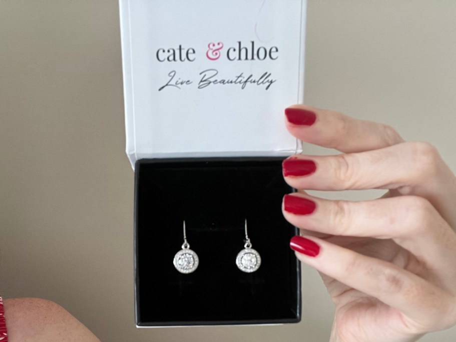 Cate & Chloe Halo Drop Earrings + Gift Box Only $18 Shipped (Great for ...