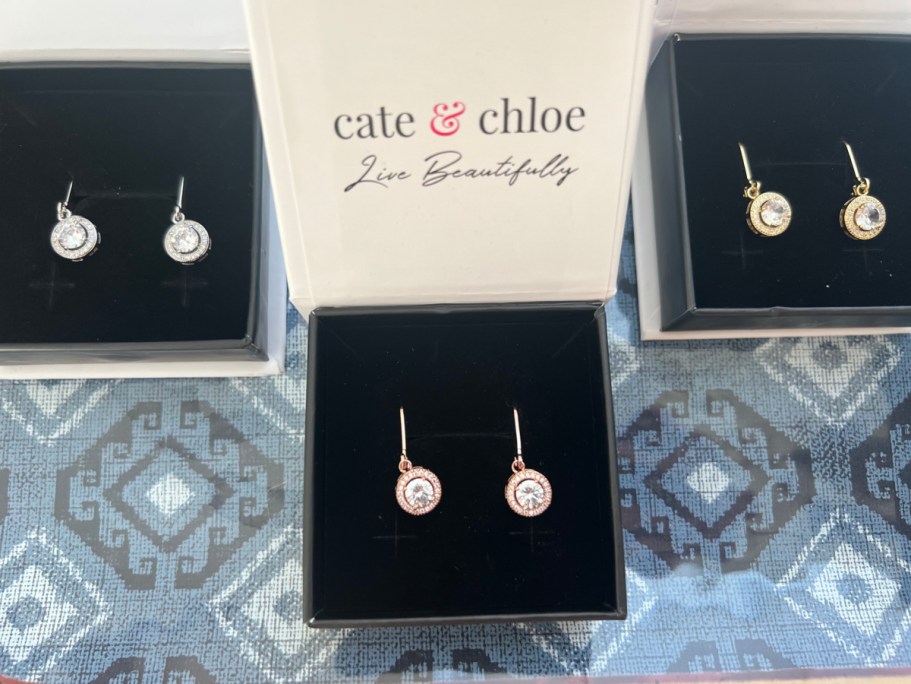 Cate & Chloe Halo Drop Earrings + Gift Box Only $18 Shipped (Great for ...