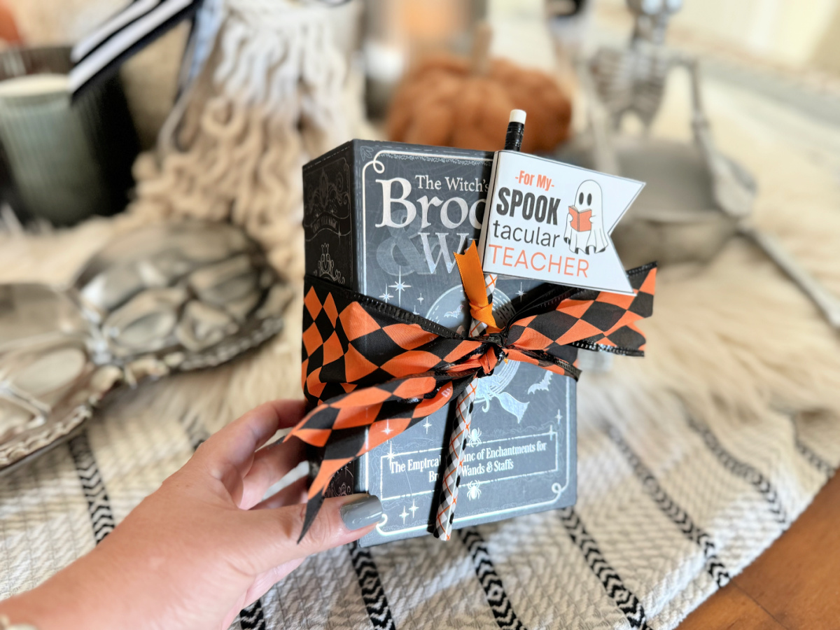 Dollar Tree Halloween Gifts for Teachers with Free Printable Tags!