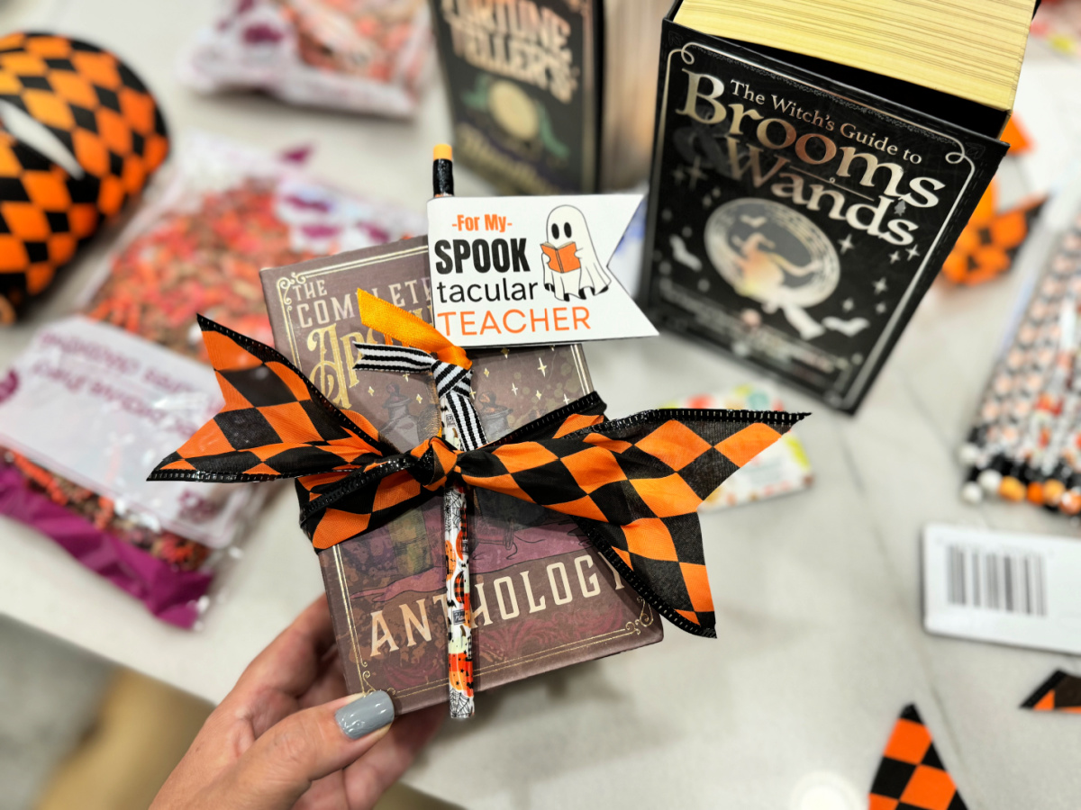 Dollar Tree Halloween Gifts for Teachers with Free Printable Tags!