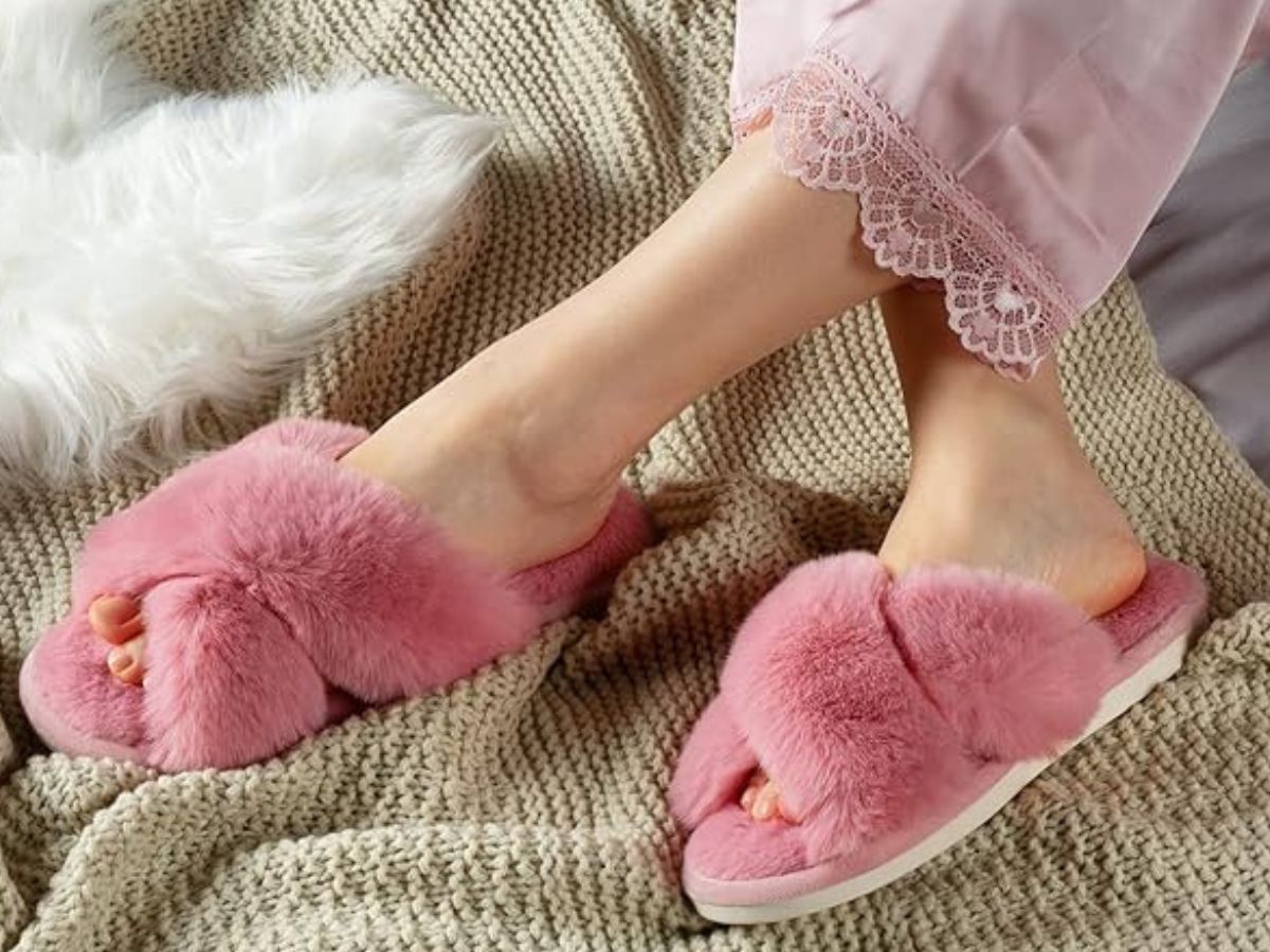 Women's Fuzzy Slippers Only $8.49 Shipped w/ Amazon Prime (Regularly ...