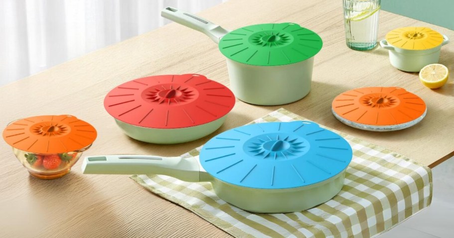 Silicone Lids 7-Pack Just $8 on Amazon (Reg. $16) | Keeps Foods Fresh ...