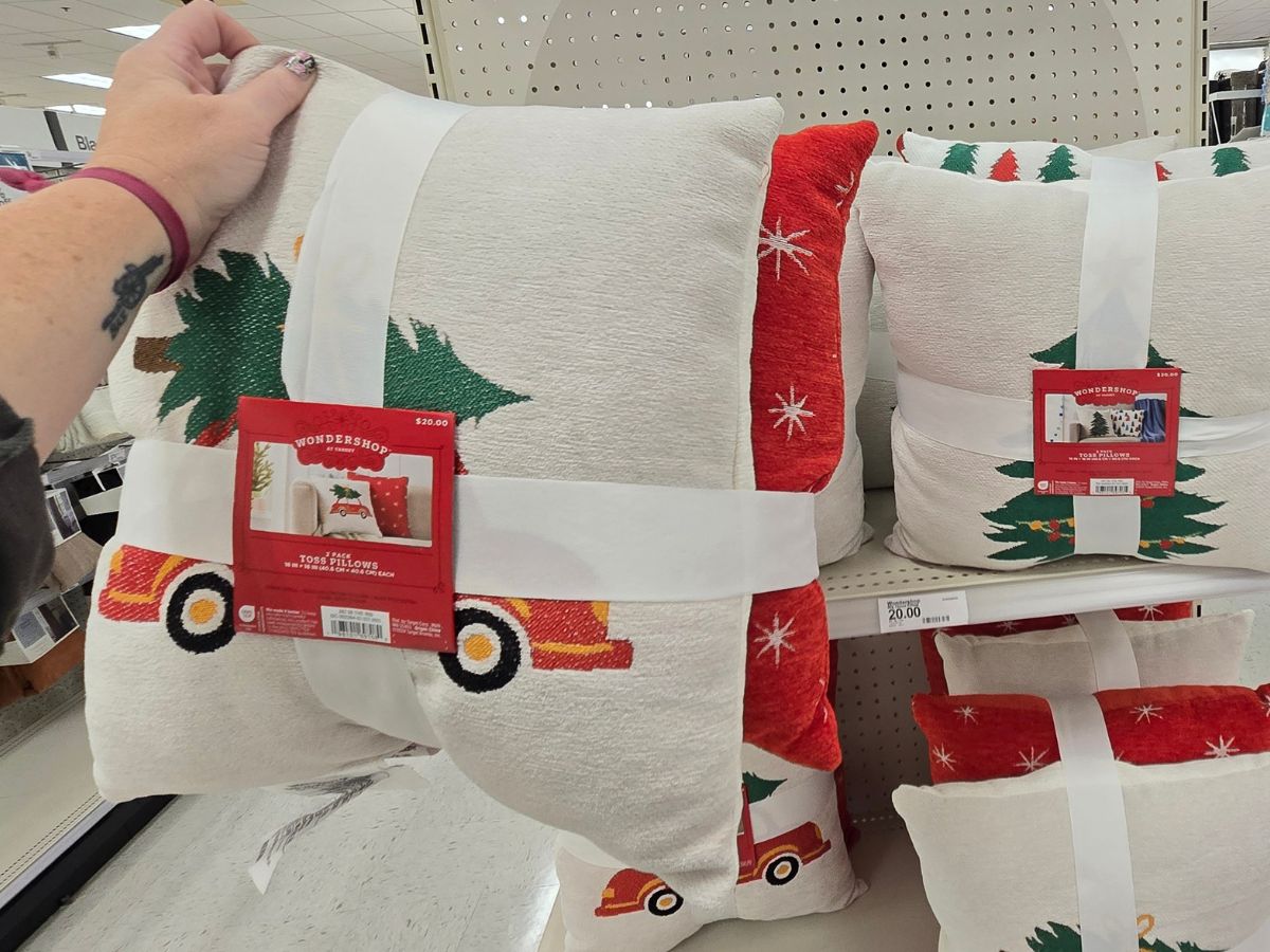 Hurry! Target Christmas Throw Pillows ONLY $5 - Fun Holiday Designs ...