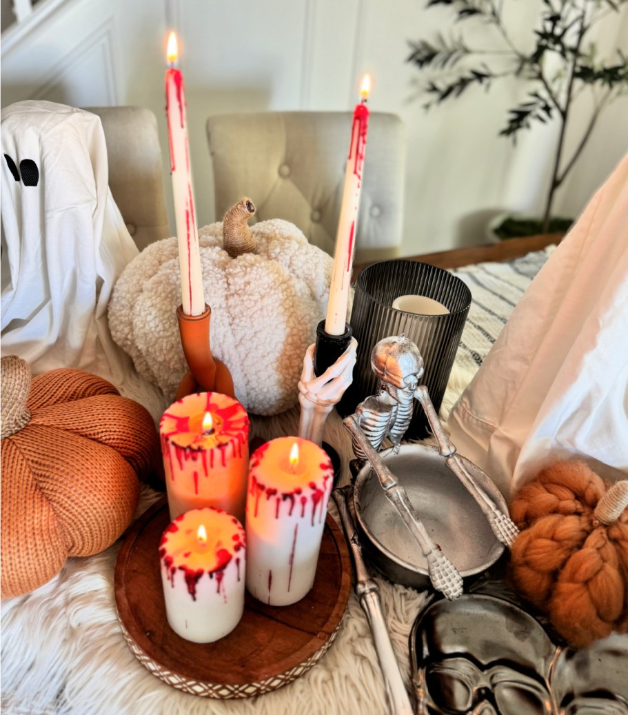 Make Spooky DIY Bloody Candles by Melting Red Crayons!