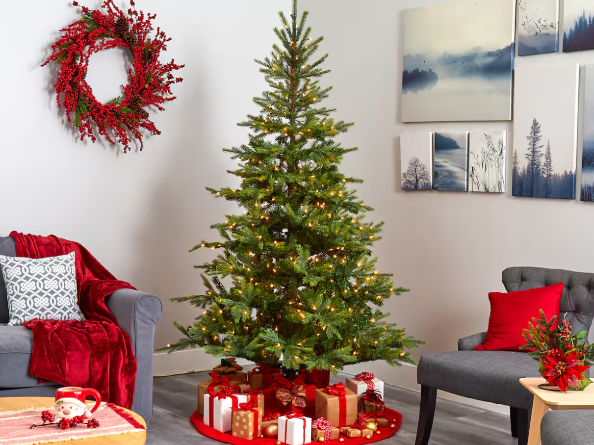 Up to 70% Off Michaels Christmas Trees | 6-Foot LED Spruce Pine Only ...