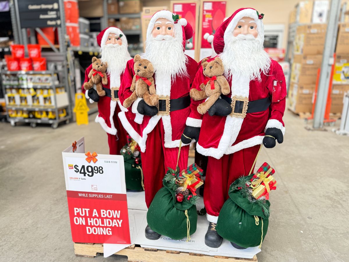 Standing 5-Foot Santa Just $49.95 Shipped on HomeDepot.com | Hip2Save
