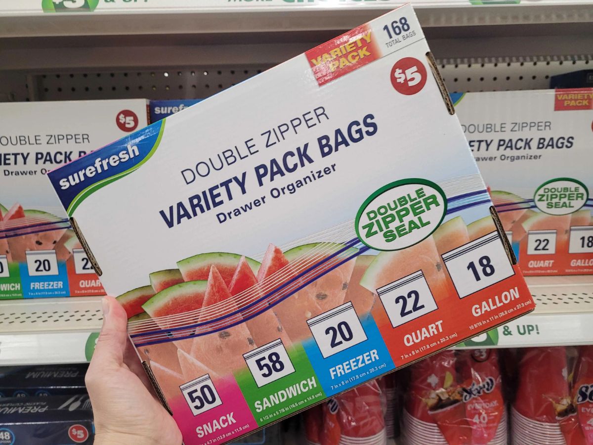Double Zipper Bags 168-Count Variety Pack Just $5 at Dollar Tree | Hip2Save