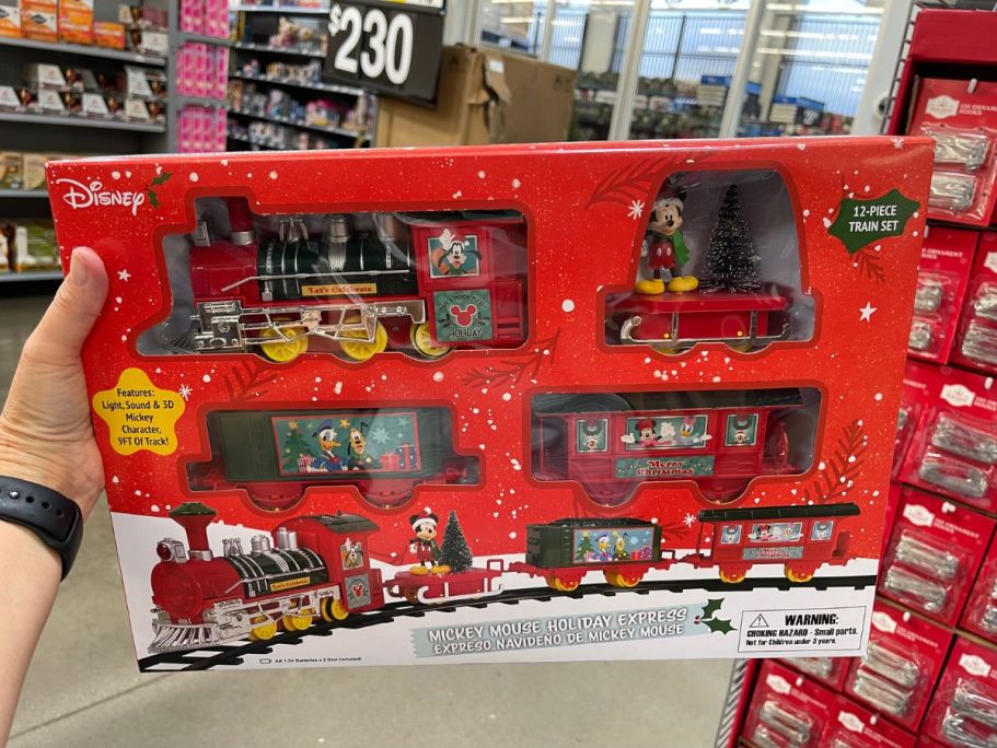 Disney & Grinch Battery-Operated Christmas Train Sets Just $19.96 at ...