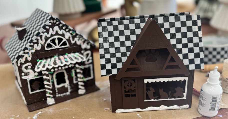 Michaels Wooden Pre-Lit Village Craft Houses Just $4.99 (Check Out How ...