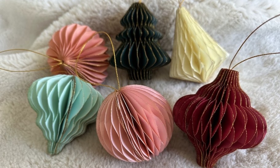 Paper Christmas Ornaments 6-Count Only $7.59 Shipped for Prime Members ...