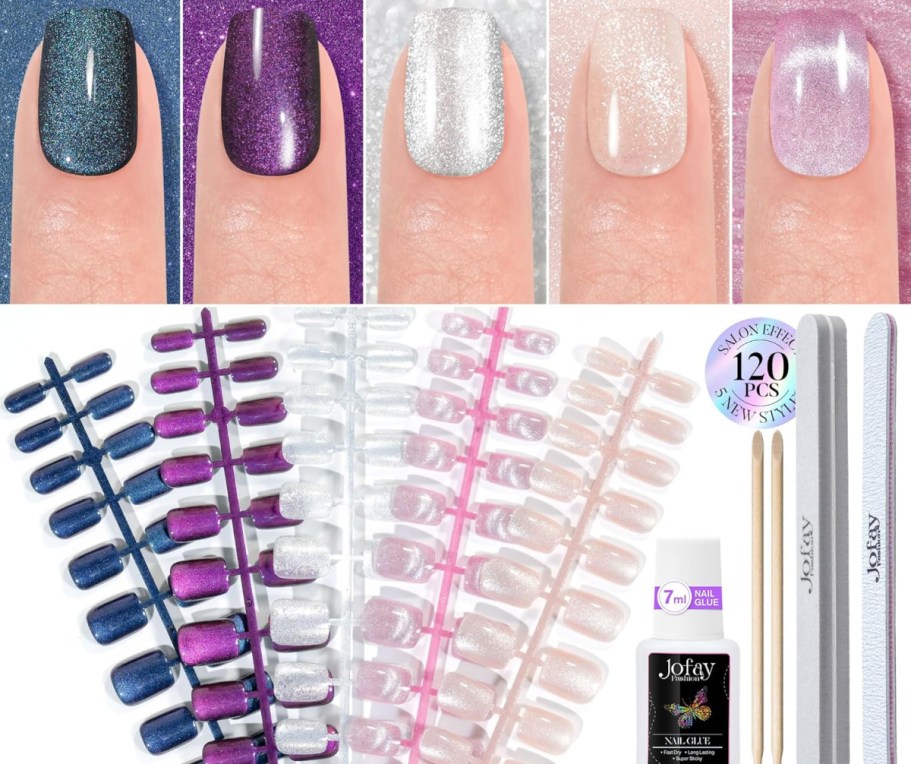 Press-On Nails 120-Piece Set Just $13 on Amazon | Easy At Home Manicure ...