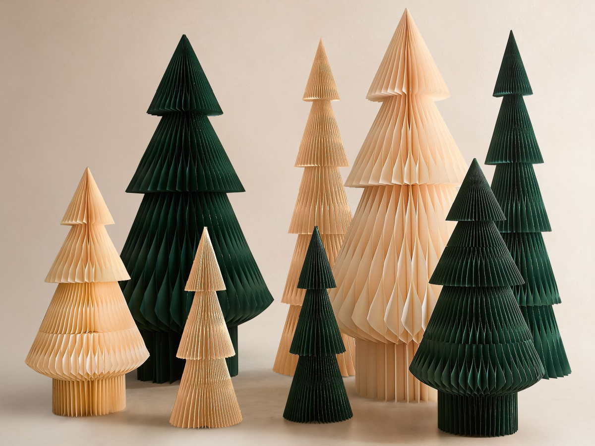 Up to 60% Off West Elm Paper Christmas Trees | Hip2Save