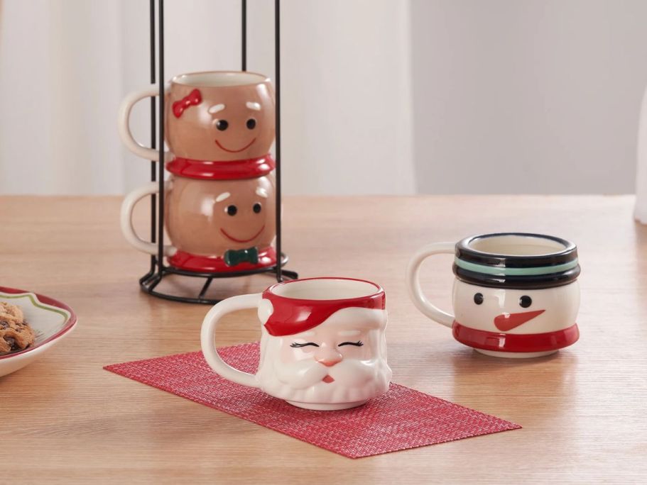Christmas Stacking Mugs w/ Storage Rack Only $12.47 on Walmart.com ...