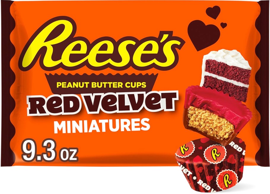 Reese's Red Velvet Miniature Peanut Butter Cups Only $2.97 Per Bag on ...