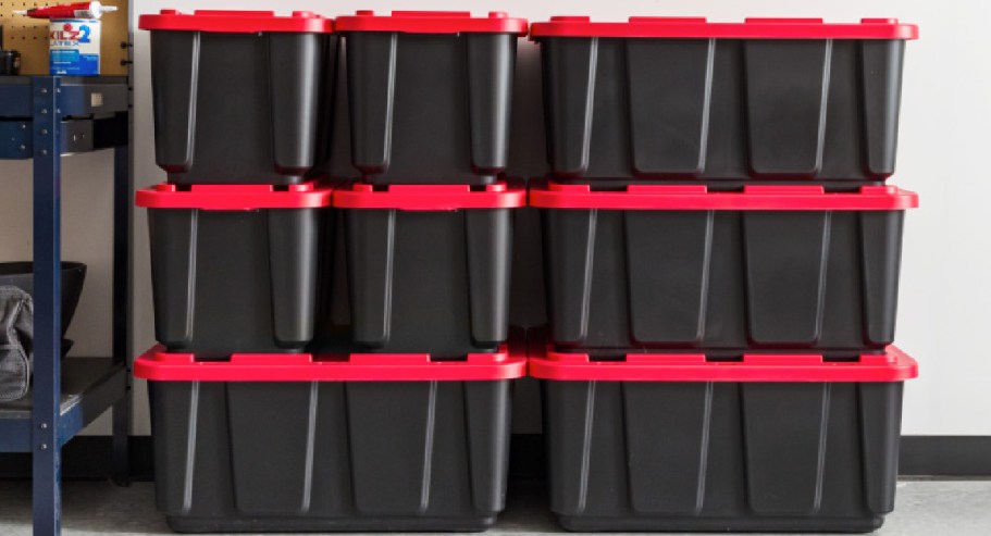Heavy Duty 12 Gallon Storage Tote 4-Pack Just $35.69 Shipped on Amazon ...