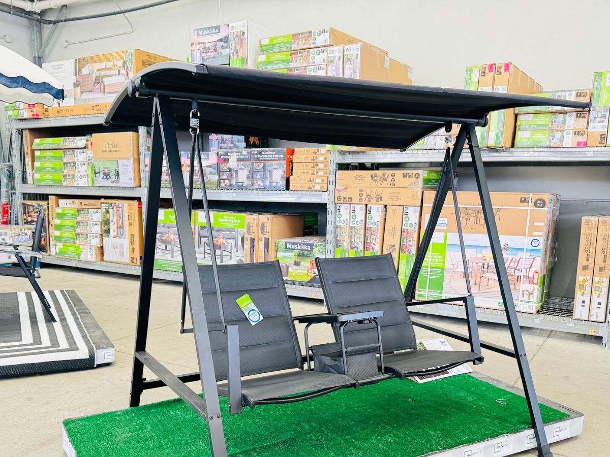 Walmart Porch Swing with Canopy & Cupholders Only $199 Shipped on ...