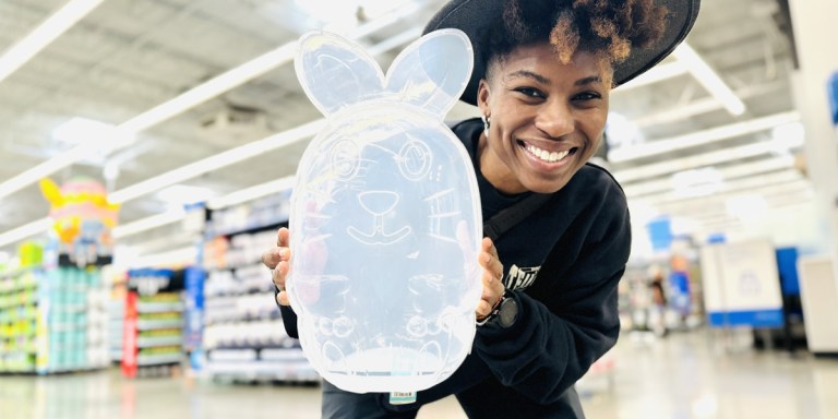 *NEW* Walmart Easter Decorations | Clear Jumbo Fillable Bunny Egg Just ...