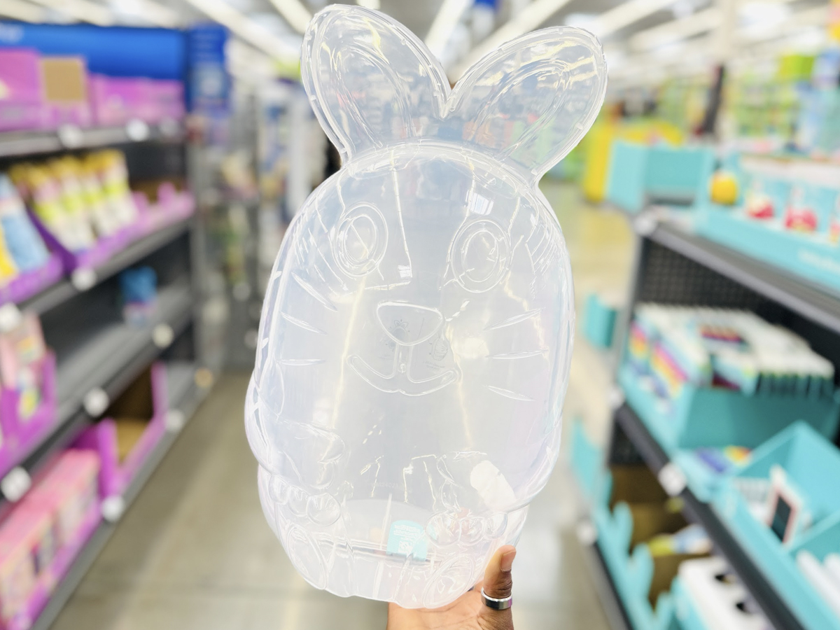*NEW* Walmart Easter Decorations | Clear Jumbo Fillable Bunny Egg Just ...