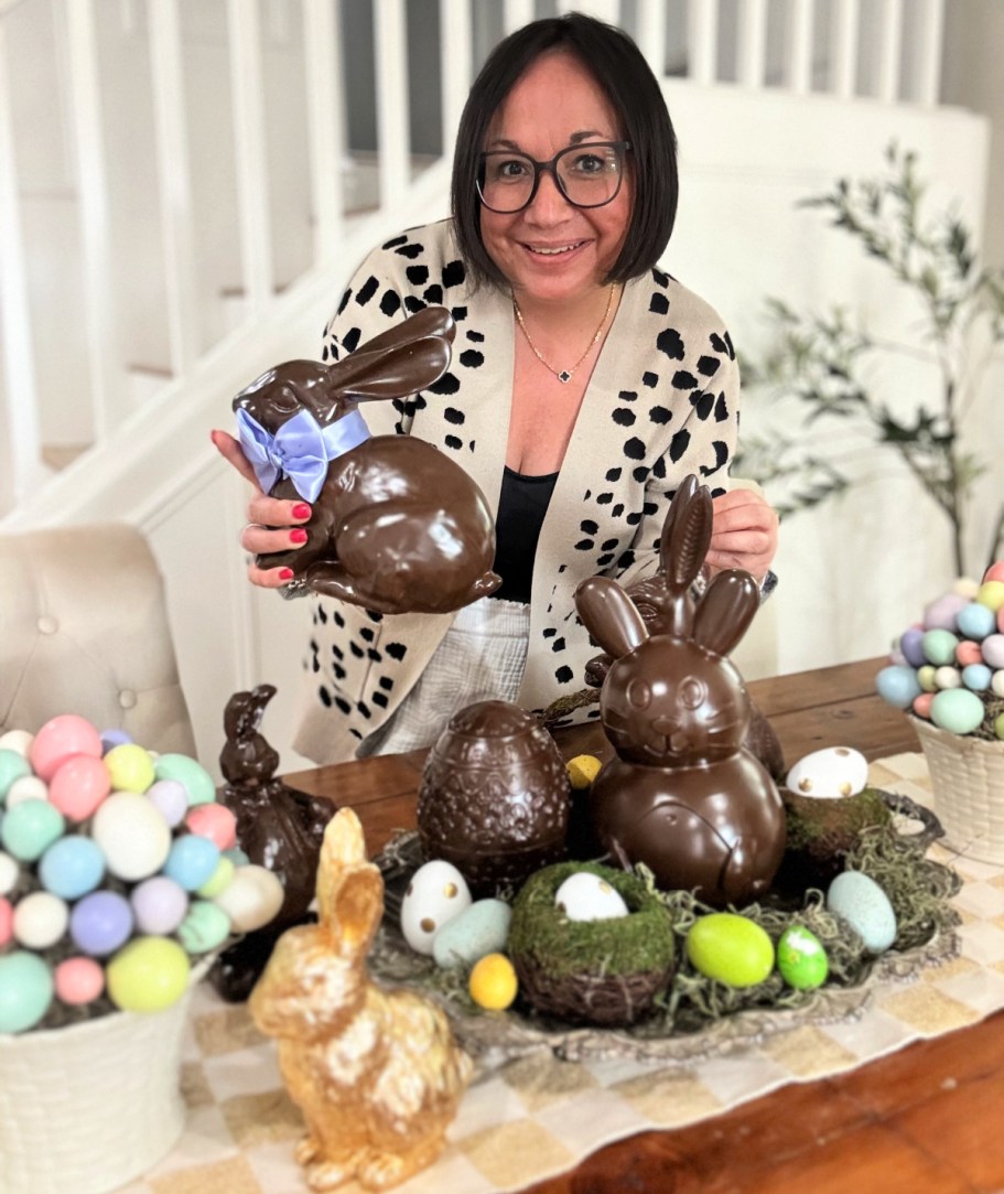 DIY This $1.25 Chocolate Bunny Decoration Using Spray Paint!