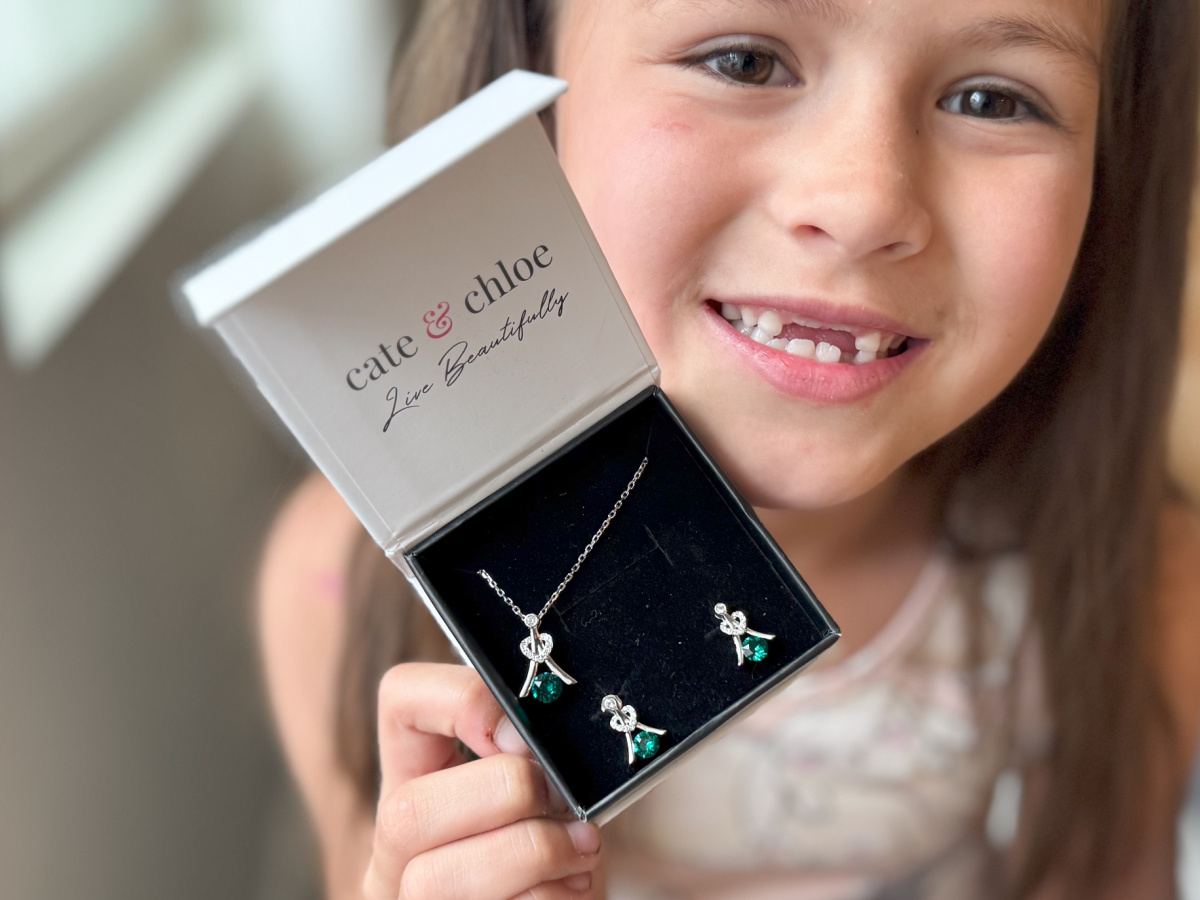 Cate & Chloe Birthstone Necklace & Earrings Set w/ Gift Box Just $33.99 Shipped | Hip2Save