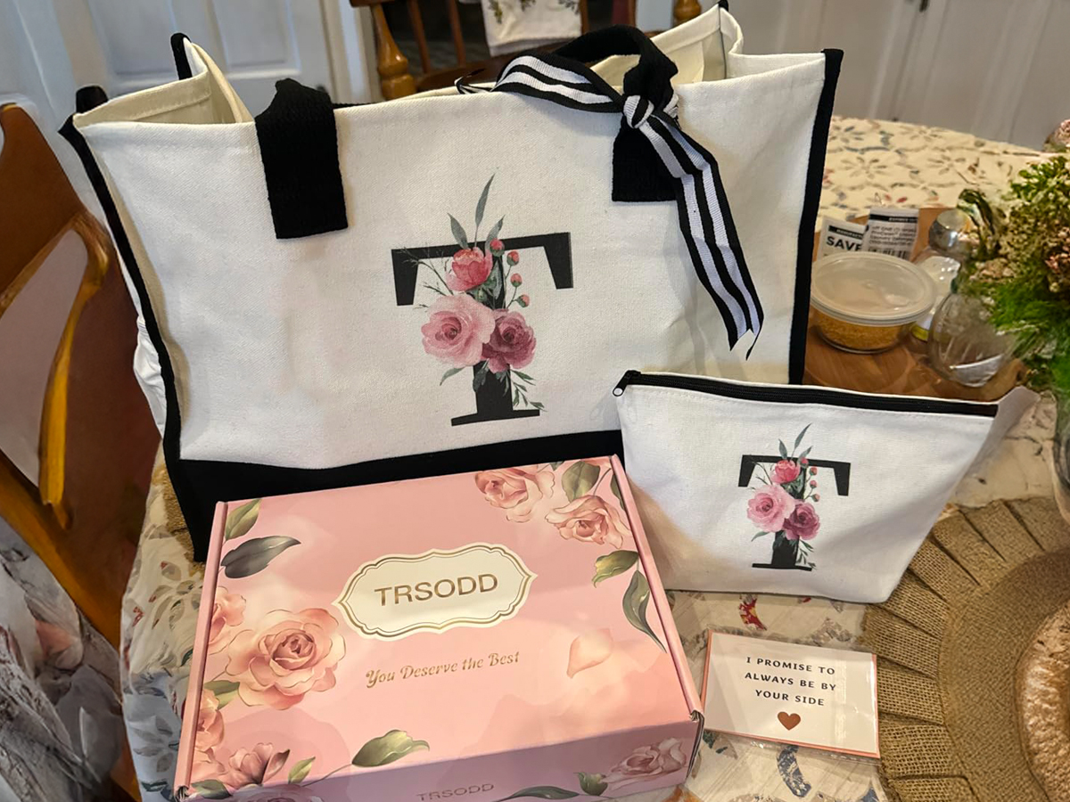 Initial Canvas Tote Bag Gift Sets from $8.99 on Amazon - Includes ...
