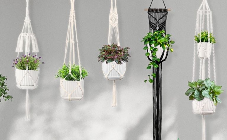 Macrame Indoor Plant Hangers 5-Pack Only $12.99 on Amazon (Reg. $23 ...