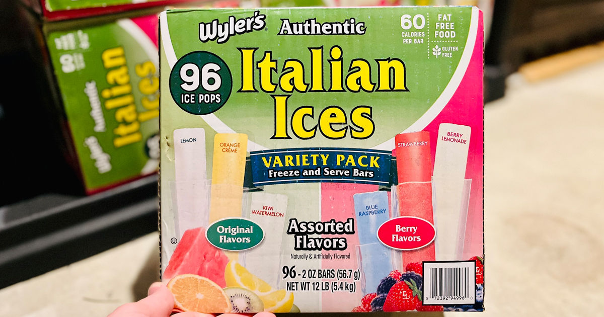 Wyler's Italian Ice Freezer Bars 96-Count Variety Pack Only $4.91 ...