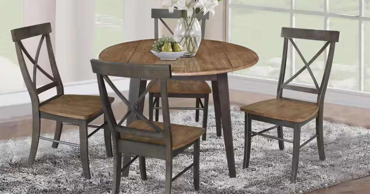 Up to 50% Off Home Depot Dining Furniture | 5-Piece Dining Table w ...