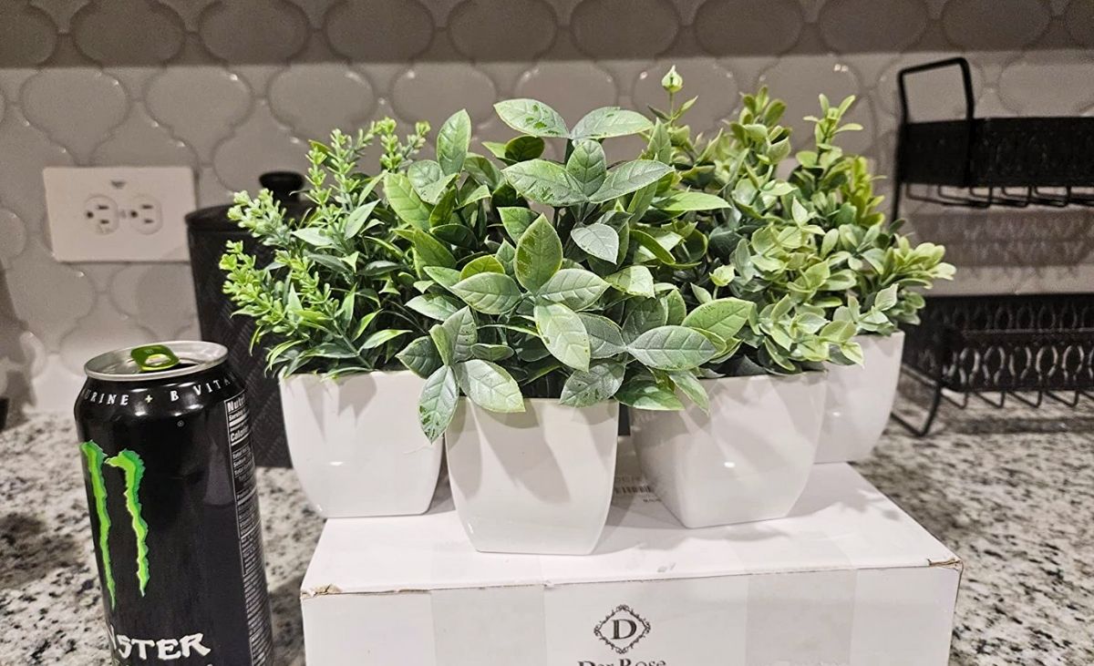 Mini Artificial Potted Plants 4-Pack Just $9.99 on Amazon (Reg. $18 ...