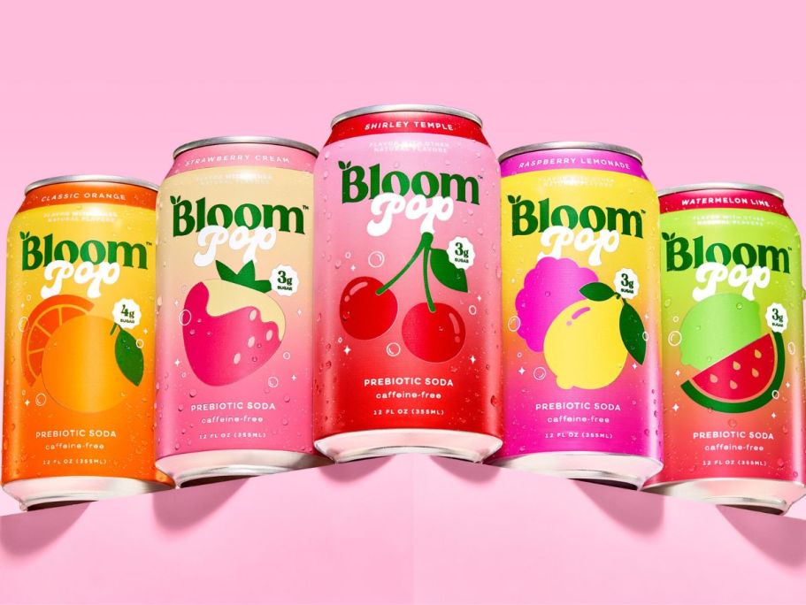 Bloom Pop Prebiotic Soda 12-Pack Only $18 Shipped on Amazon | Hip2Save