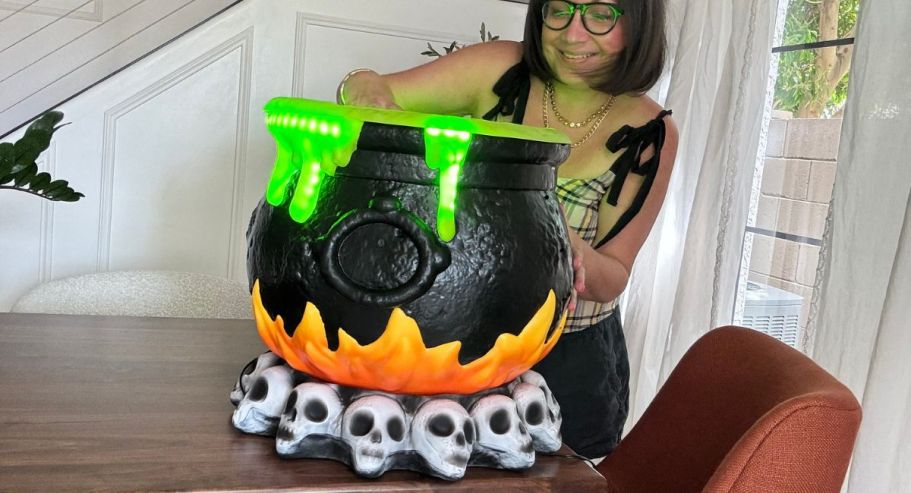 Light-Up 10" Cauldron Candy Bowl Only $27 on Target.com | Hip2Save