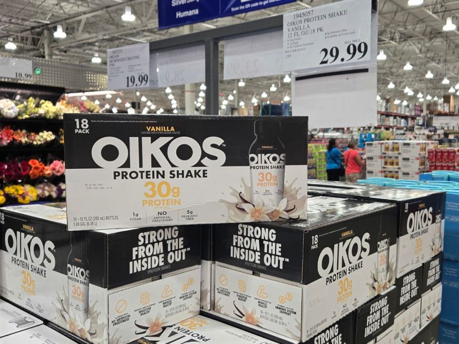 Oikos Vanilla Protein Shakes 18-Count Only $29.99 at Costco | Hip2Save