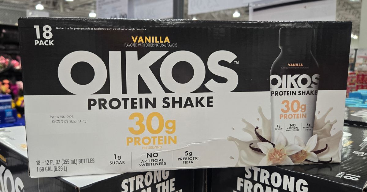 Oikos Vanilla Protein Shakes 18-Count Only $29.99 at Costco | Hip2Save