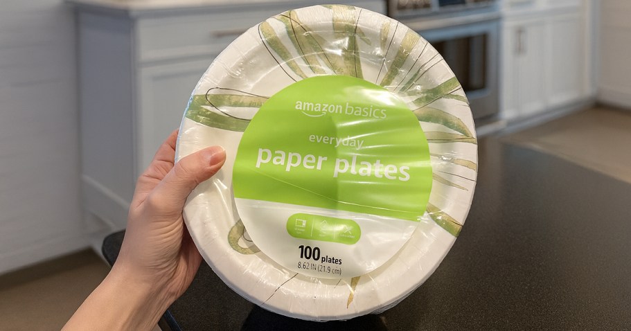 Amazon Basics Paper Plates 100-Count Only $4.77 Shipped | Hip2Save