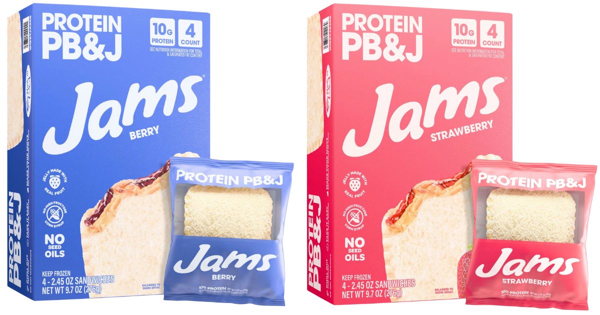 New Jams Protein Peanut Butter & Jelly Sandwiches at Walmart | Hip2Save