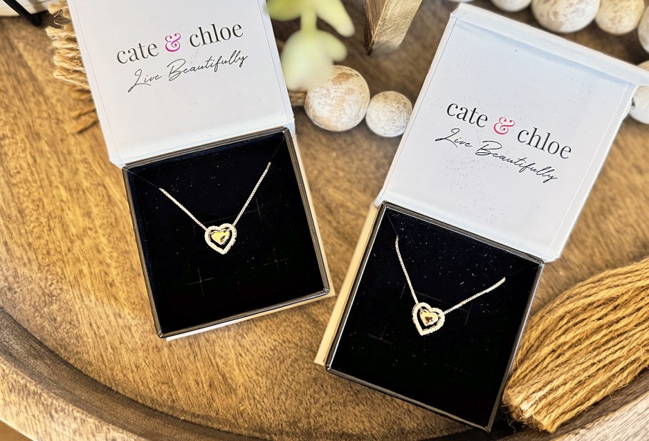 Swarovski Crystal Halo Heart Necklace + Gift Box Just $14.99 | Hip2Save