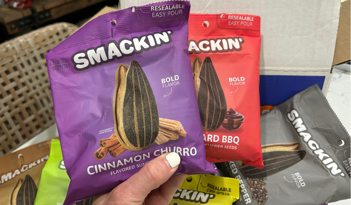 TikTok-Famous SMACKIN’ Jumbo Sunflower Seeds 12-Bag Variety Pack Just ...