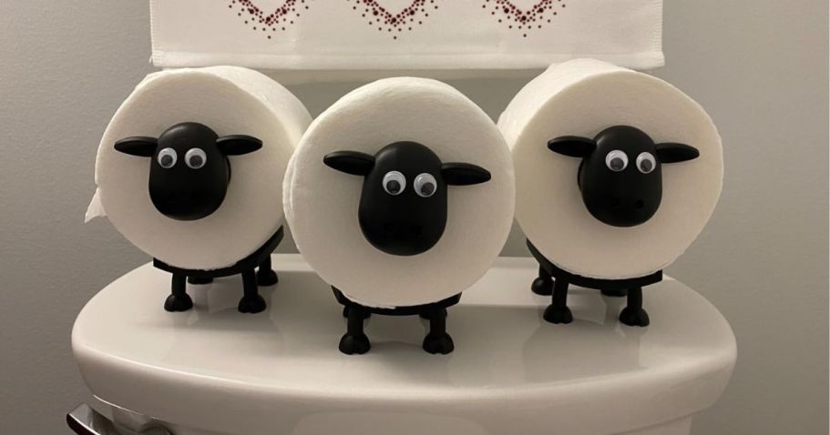 Sheep Toilet Paper Holder 3-Pack Just $9.99 on Amazon | Hip2Save