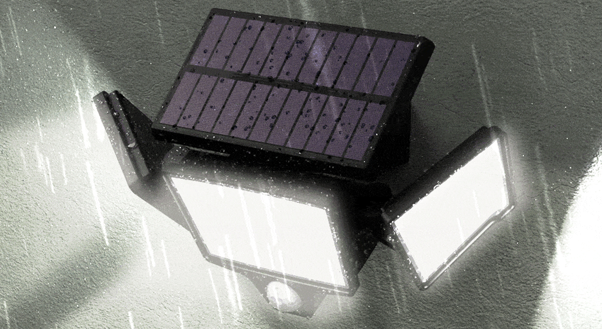 Solar Motion-Sensor Flood Lights 2-Pack w/ Remote Just $16.99 on ...