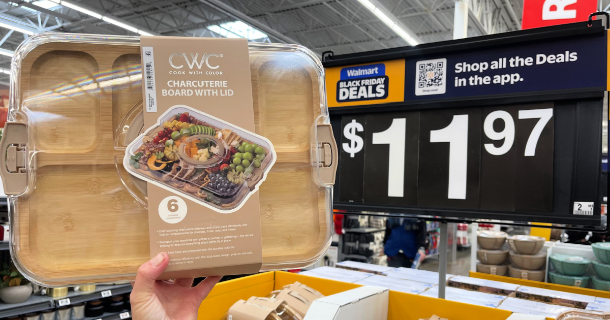 GO! Bamboo Charcuterie Board w/ Lid $11.97 on Walmart.com | Doubles as ...