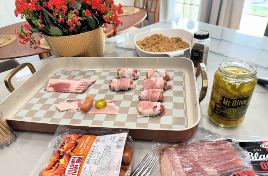 These Bacon Wrapped Smokies are Sweet Heat Perfection!