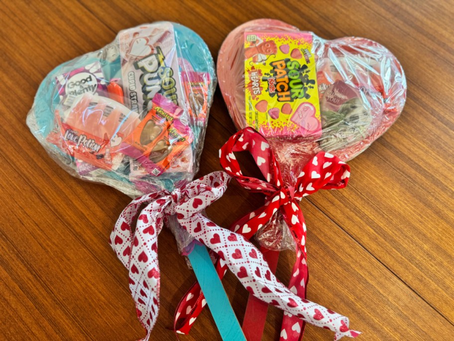 Use Heart Stakes to Make Dollar Tree Valentines DIY Candy Gifts!