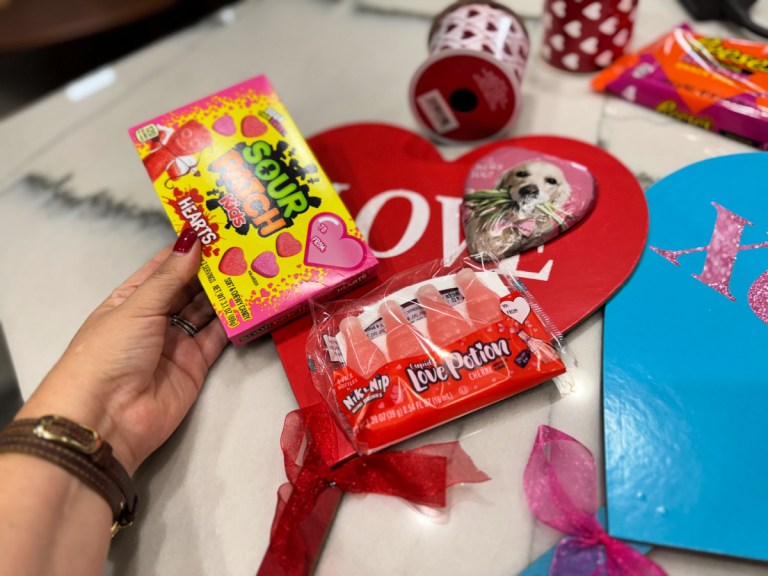 Use Heart Stakes to Make Dollar Tree Valentines DIY Candy Gifts!
