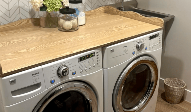 Instant Laundry Room Upgrade: 4 Affordable Washer & Dryer Countertops ...